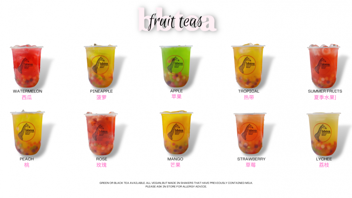 Menu - bbtea bedford